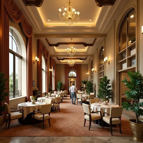 Dining Hall Commercial Space design ideas | PromeAI