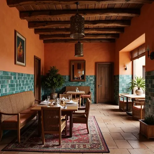 Dining Hall Commercial Space design ideas | PromeAI