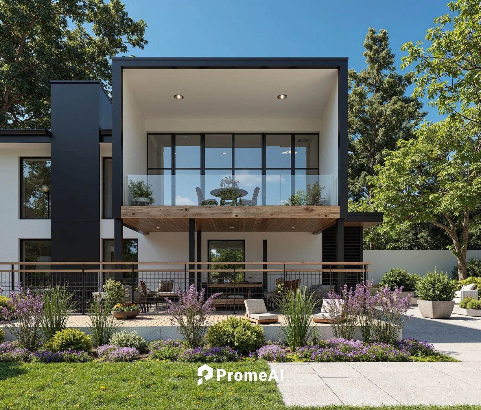 this is an artistic po of a modern house