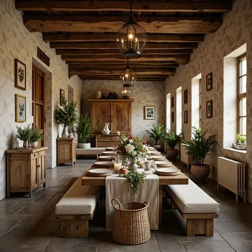 Dining Hall Commercial Space design ideas | PromeAI