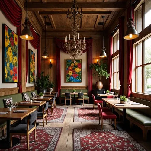 Dining Hall Commercial Space design ideas | PromeAI