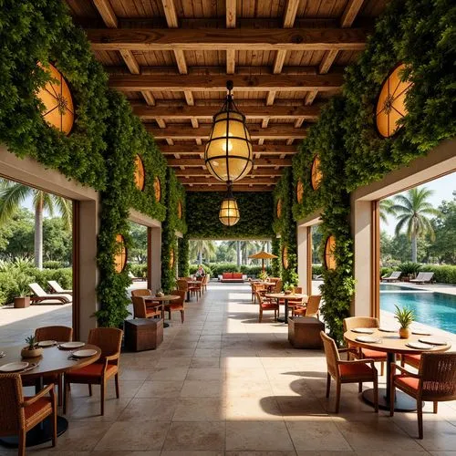 Dining Hall Commercial Space design ideas | PromeAI