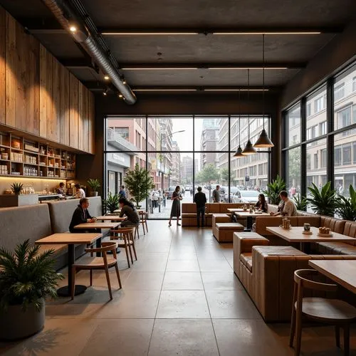 Lakefront Coffee Shop Regionalism Style Design Ideas