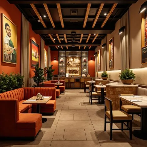 Restaurant Commercial Architecture design ideas | PromeAI