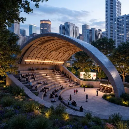 Amphitheater Vernacular Architecture Style Park Design Ideas